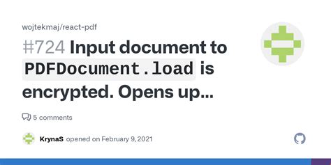 Input Document To PDFDocument Load Is Encrypted Opens Up Normally In