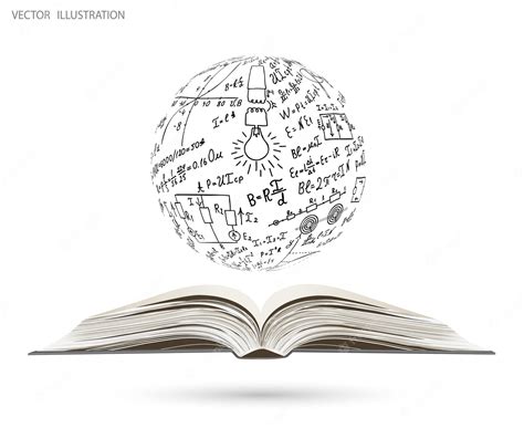 Premium Vector Concept On The Theme Of Science The Globe Of Math Equations And Formulas Rising