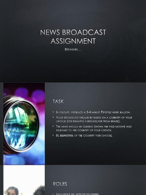 News Broadcast Assignment 2025 Pdf News News Broadcasting