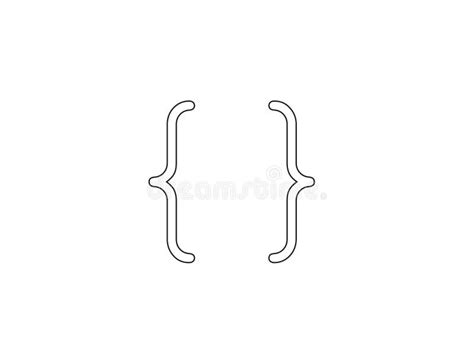 Curly Brace Bracket Line Icon Vector Illustration Stock Vector Illustration Of Citation