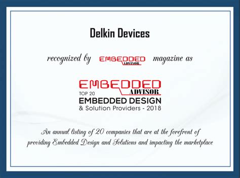 Delkin Devices Recognized As Top Embedded Design And Solution Provider