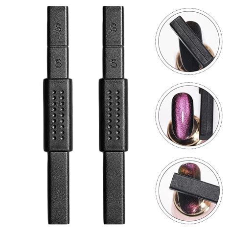 다 네일 광택제 자석 매니큐어 도구 실용적인 3d 마그네틱 스틱 2 개 티몬