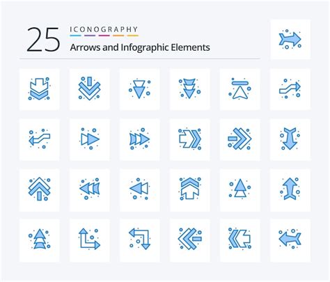 Premium Vector Arrow 25 Blue Color Icon Pack Including Right Arrow Intersect Left Intersect