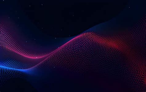 Premium Photo Glowing Blue Particle Wave Background Abstract Flowing Dots