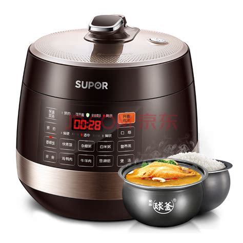 苏泊尔SUPOR全自动智能预约电压力锅6L大容量触控面板家用保温煮饭煲汤易清洁双球釜内胆60YC8001Q高压锅4 8人