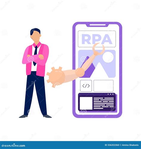 Babe Showing RPA Configuration Stock Illustration Illustration Of Future Futuristic
