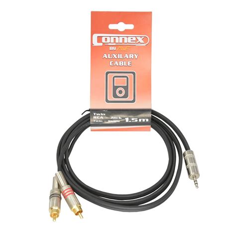 Connex Rcjs 1t Pro Rca To Jack Aux Cable 1 5m