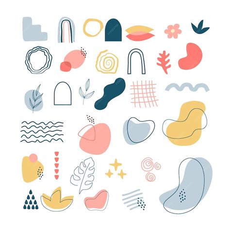 Premium Vector Set Of Abstract Doodle Vector