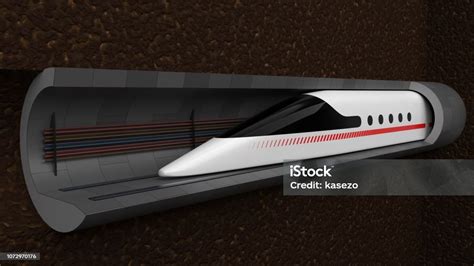 고속 열차입니다 자기 부상 및 진공 터널 기술에 대 한 컨셉 디자인 3 차원 일러스트 레이 션 공중 부양에 대한 스톡 사진 및 기타 이미지 Istock