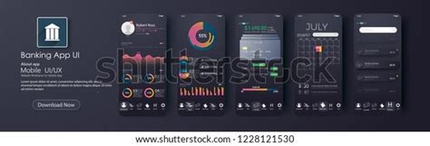 Design Mobile App Ui Ux Set Stock Vector Royalty Free 1228121530 Shutterstock