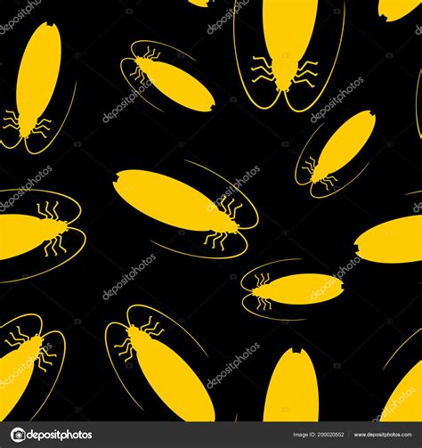 Cockroach Pattern Seamless Insect Background Beetle Ornament Bug