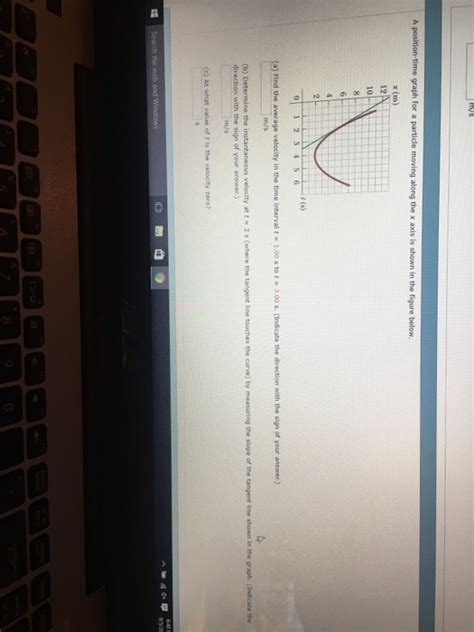 Solved A Position Time Graph For A Particle Moving Along The Chegg