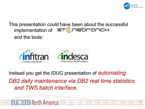 Db2 Daily Maintenance Via Db2 Real Time Statistics And Tws Batch