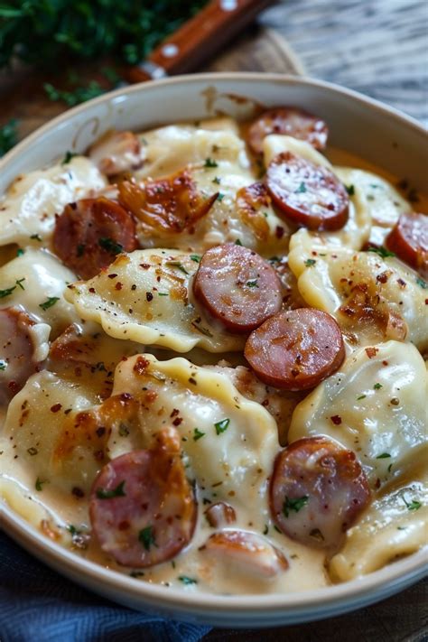 Crockpot Pierogi Casserole With Kielbasa Recipe Healthy Recipes