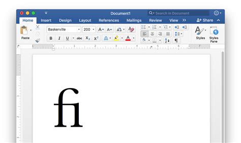 Typography Photoshop Not Recognizing Ligatures In Baskerville