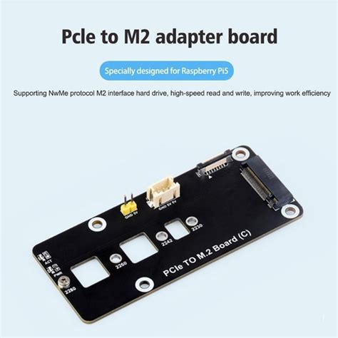 Плата адаптера Pcie M 2 C для Raspberry Pi 5 поддерживает твердотельный накопитель M 2 по