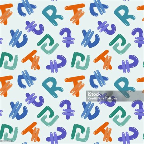 다양한 국제 통화 기호가 있는 장난기 넘치는 단순 이음매 없는 패턴 포장지 배경 천 스크랩북을 위한 순진한 스타일의 돈 표지판을 손으로 그린 낙서가 있는 밝은 배경 0명에