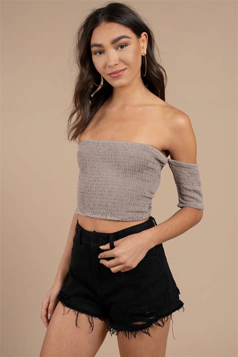 Cute White Crop Top Off Shoulder Top White Top White Crop Top 22 Tobi Us
