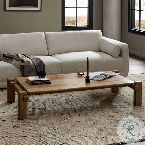 Marcia Natural Reclaimed French Oak Rectangular Coffee Table Coffee