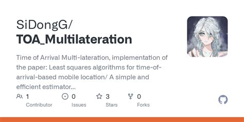 Github Sidonggtoamultilateration Time Of Arrival Multi Lateration Implementation Of The