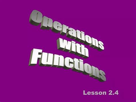 PPT Operations With Functions PowerPoint Presentation Free Download ID 5819690