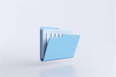 Premium Photo 3d Rendering Folder Icon