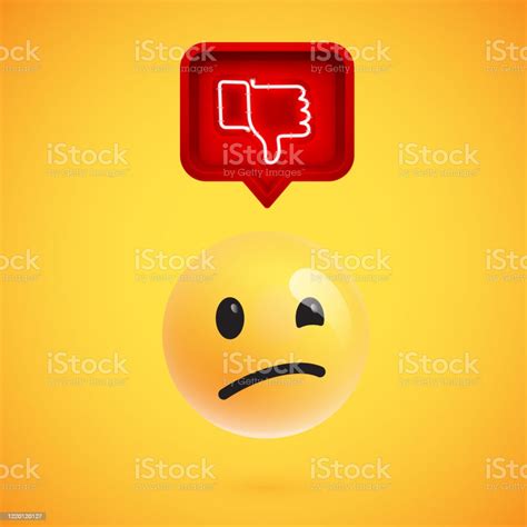 3d 음성 거품 벡터 일러스트에 네온 빛나는 싫어하는 기호와 사실적인 3d 이모티콘 3차원 형태에 대한 스톡 벡터 아트 및 기타 이미지 3차원 형태 개체 그룹 귀여운