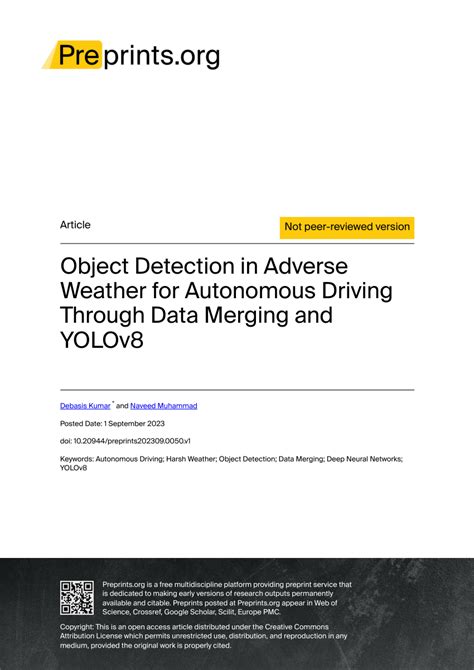 pdf object detection in adverse weather for autonomous driving