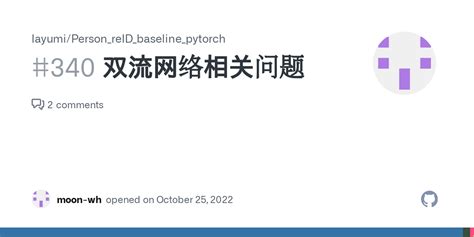 双流网络相关问题 · Issue 340 · Layumipersonreidbaselinepytorch · Github