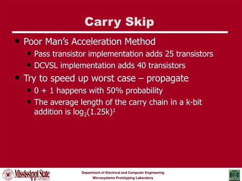 Ppt Carry Skip 4 Bit Blocks In Pass And Dcvsl Logic Powerpoint
