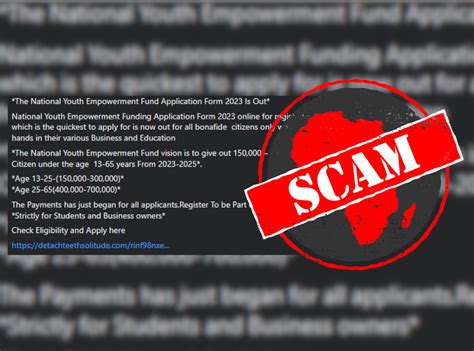 ‘national Youth Empowerment Fund Scam Resurfaces On Whatsapp Facebook