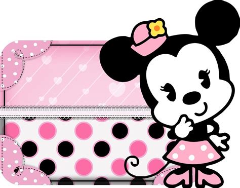 Etiqueta Escolar Minnie Rosa 1 Origamiami