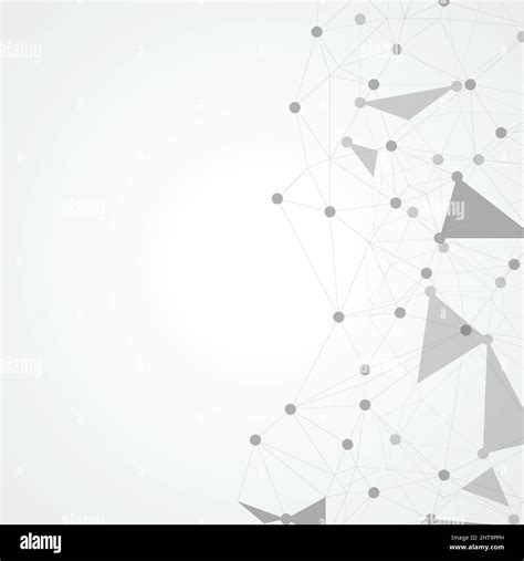 Polygonal Space Background With Connecting Dots And Lines Abstract Connection Structure Stock