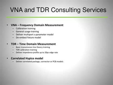 ppt vna frequency domain measurement calibration training general