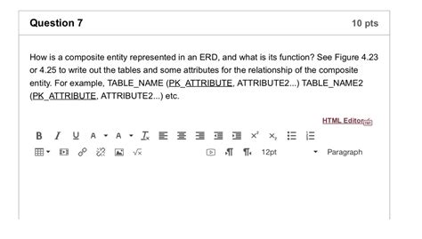 Question 7 10 Pts How Is A Composite Entity