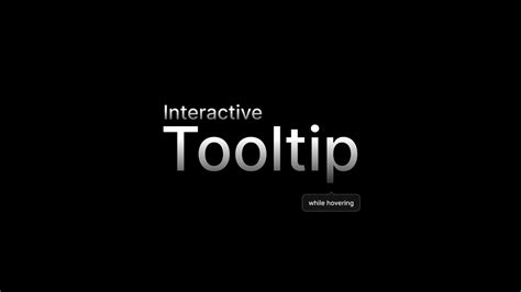 Tooltip With Hover Interaction Figma Community