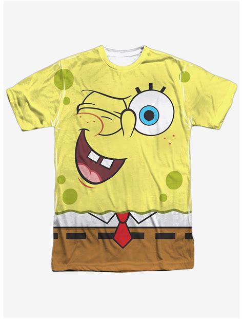 Spongebob Squarepants Wink Face Sublimated T Shirt Boxlunch