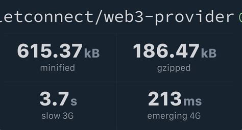 Walletconnectweb3 Provider V180 Bundlephobia