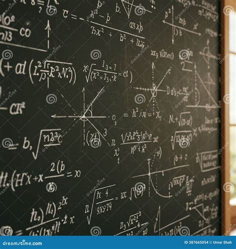 Blackboard Filled With Complex Equations And Diagrams Showcasing Mathematical Concepts And