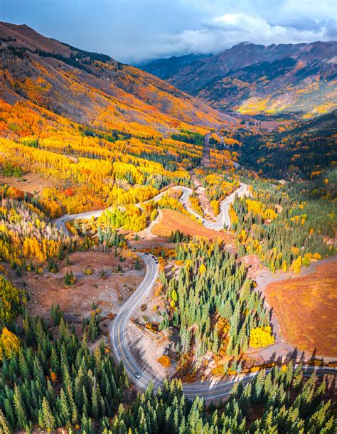 Aerial Drone Panorama Million Dollar Highway U S 550 Silverton To