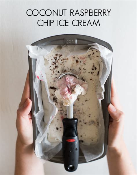 Coconut Raspberry Chip Ice Cream Glisten And Grace
