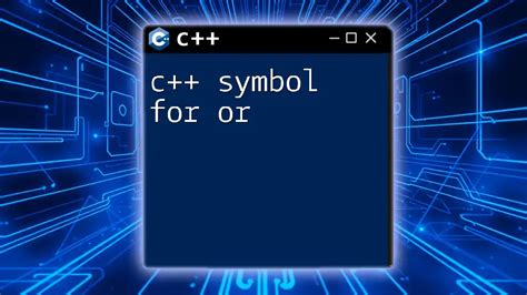 Understanding The C Symbol For Or A Handy Guide