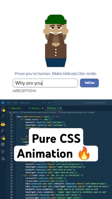 Make Delicate Dan Smile Captcha Css Animation Youtube