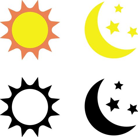 Sun And Moon Vector Icon 29722384 Vector Art At Vecteezy