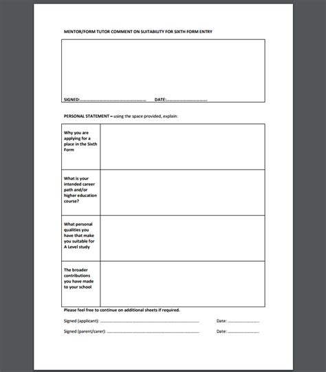 Free 6 Student Statement Forms In Sample Example Format