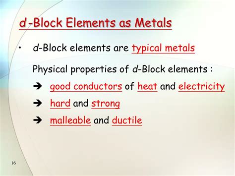PPT The D Block Elements PowerPoint Presentation Free Download ID