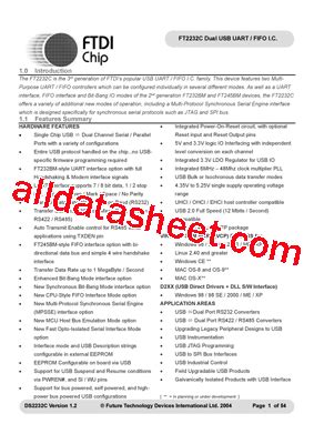 FT245BM Datasheet PDF Future Technology Devices International Ltd