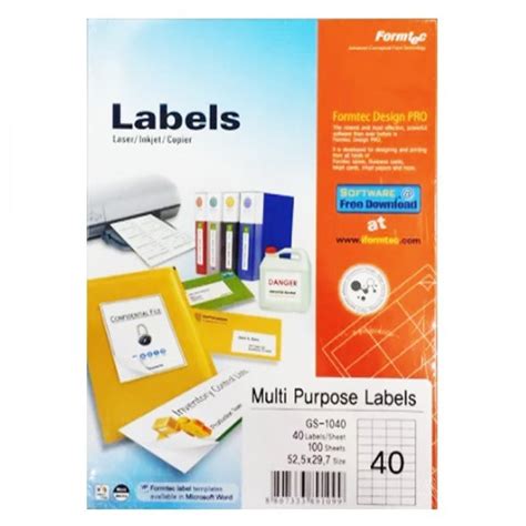 Formtec Multipurpose Labels ليبلات و ستيكرات فورمتك Maktabakw