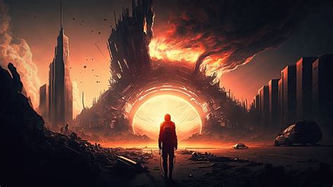 미래 종말 그림 배경 미래 세계 끝 창조적 합성 배경 일러스트 및 사진 무료 다운로드 Pngtree