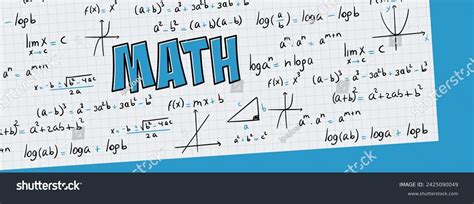 Math Exercises Formulas Equations Calculus Algebra Stock Vector